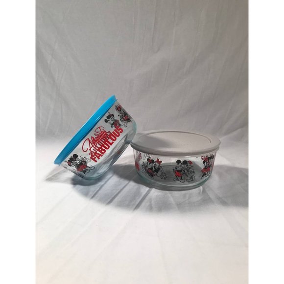Pyrex | Kitchen | Pyrex Disney Minnie Mouse And Mickey Mouse 4cup Glass ...